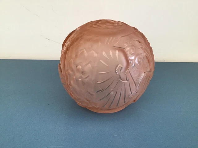 RARE BOULE ROSE muller freres luneville art deco EUR 50,00 - PicClick FR