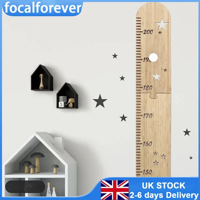 FOR KID WOODEN Height Growth Chart Ruler Height Meter Measurement ...