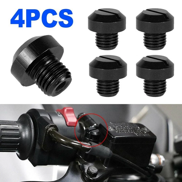 CNC ALUMINUM MIRROR Hole Plugs Screws Bolts Cap for Motorcycles (Set of ...