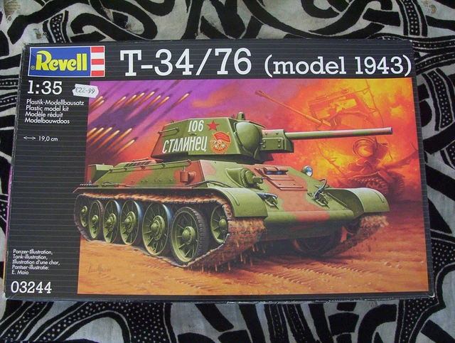 REVELL 1/35 SCALE Soviet T-34/76 [model 1943] Tank model kit. [untouched] £24.99 - PicClick UK