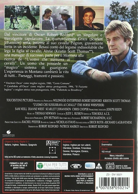 L'UOMO CHE SUSSURRAVA Ai Cavalli (DVD) Robert Redford Kristin Scott ...