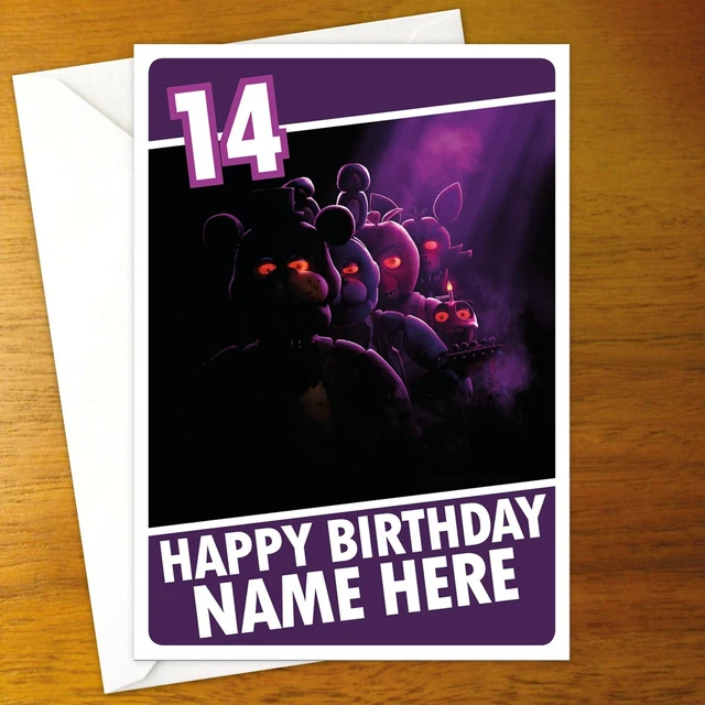 FIVE NIGHTS AT FREDDY'S Personalised Birthday Card - fnaf movie scary ...