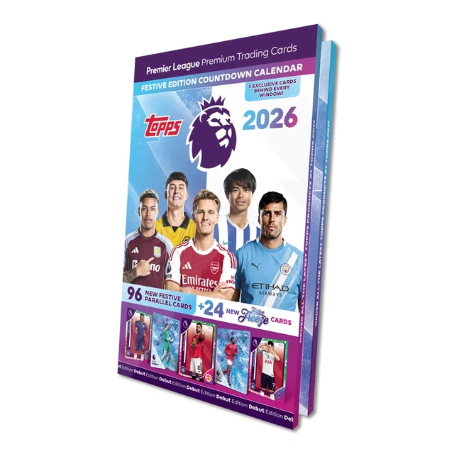TOPPS PREMIER LEAGUE 2026 25/26 FESTIVE PARALLEL 50x CARDS BUNDLE PLUS ...