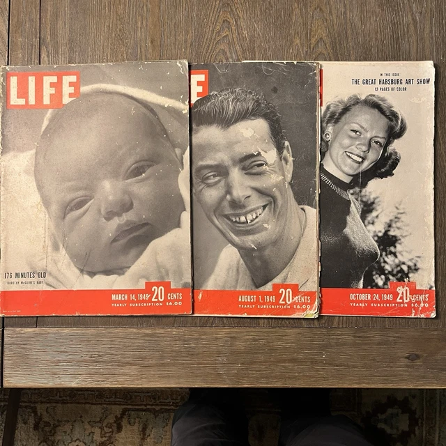 LIFE MAGAZINE MAR 14, Aug 1, Oct 14 1949 Lot Of 3 £15.20 - PicClick UK