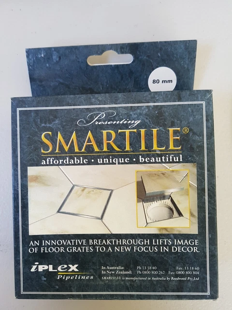 BATHROOM 80 MM Stainless Steel Shower Grate Drain Smart Tile Insert ...