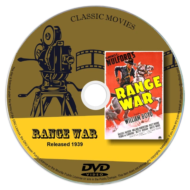 RANGE WAR 1939 Classic DVD Film - Western £3.49 - PicClick UK