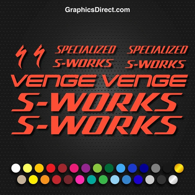 SPECIALIZED S-WORKS VENGE Bike Sticker / Decal Set. V1 EUR 22,79 ...