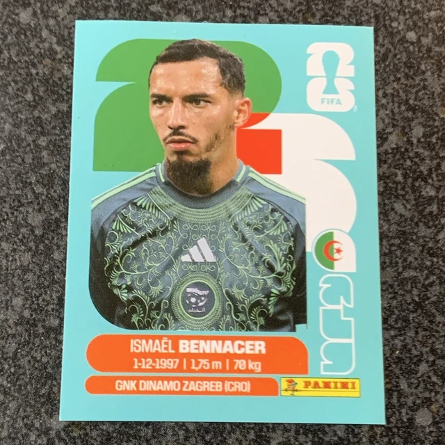 PANINI FIFA WORLD Cup 2026 Sticker Ismaël Bennacer ALG 8 £1.16 ...