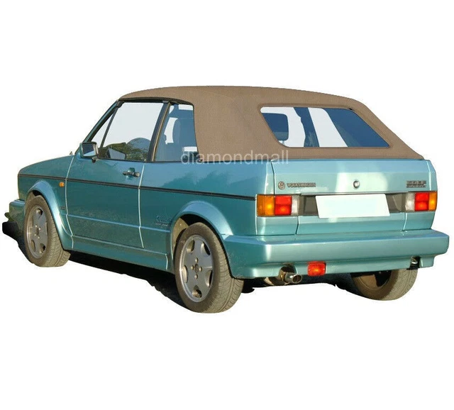 FITS VW VOLKSWAGEN Rabbit Cabriolet Golf 80-94 Convertible Soft Top Tan ...