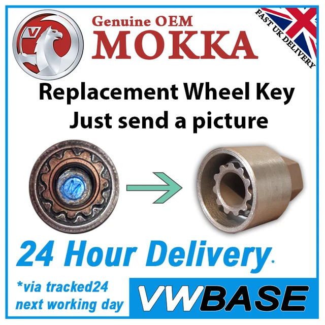 VAUXHALL MOKKA WHEEL Nut Key Security Locking Lock M Matching Service ...