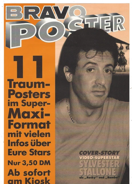 BRAVO FLYER SYLVESTER stallone Motiv 17,8 x 26 cm RAR für Fans EUR 2,44 - PicClick DE