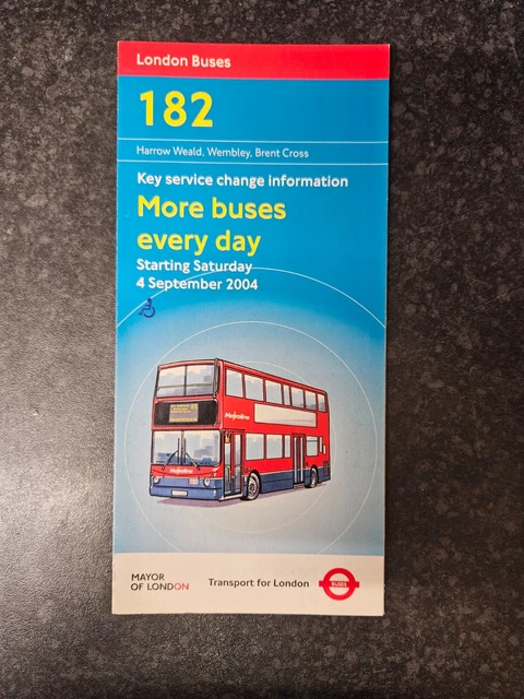 LONDON TRANSPORT TIMETABLE Bus Leaflet London Buses 2004 AZX1.45 £3.50 ...