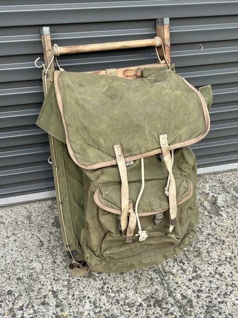 VINTAGE ORIGINAL WW2 Us Army Packboard Backpack Ammunition Pack ...