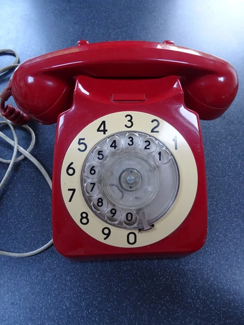 VINTAGE RED DIAL telephone GPO, unusual double numbers face £25.00 ...