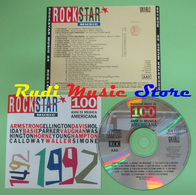 ROCKSTAR MUSIC 25 CD PROMO 92 ARMSTRONG ELLINGTON DAVIS (C63*) No mc £ ...