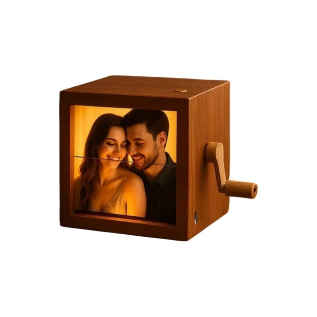 3D PRINTED PHOTO Box Offering LED Builts in Light Photo Album Plastic ...
