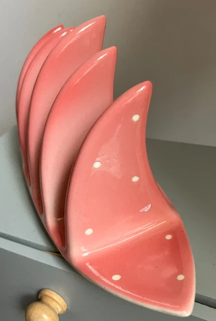 ART DECO ROYAL Winton Grimwades Toast Rack Sailboat /Fins Shape Pink ...