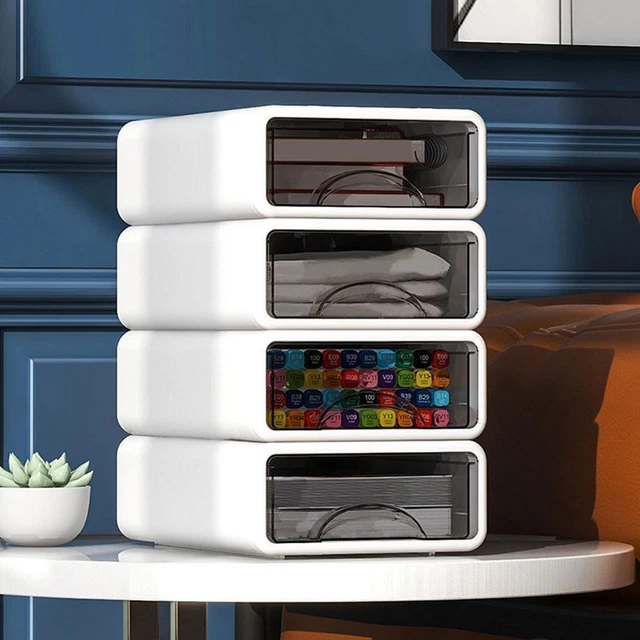 STACKABLE STORAGE DRAWER Desk Organizer Storage Container Neat Large πτ ...