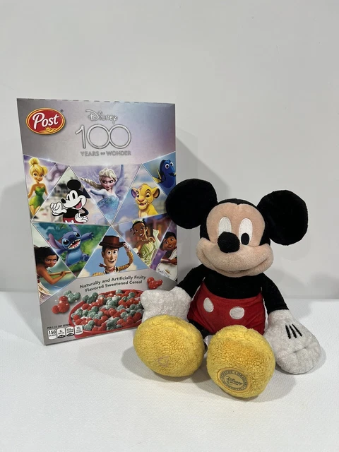LIMITED EDITION POST Disney 100 Years Of Wonder Cereal, W/Mickey Toy ...