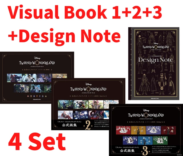 DISNEY TWISTED WONDERLAND [Official Visual Book 1,2,3 + Design Note ...