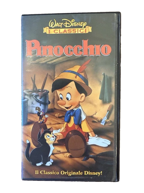 PINOCCHIO VHS WALT Disney Italiano VS4195 Italy Region 2 PAL FREE ...