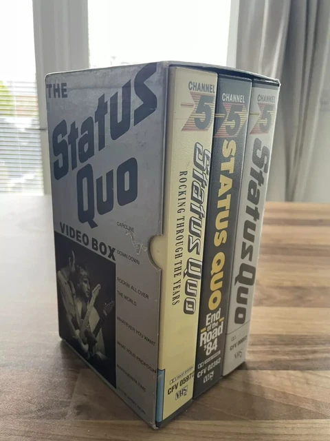 STATUS QUO VIDEO Box 3 X VHS Tapes £18.99 - PicClick UK