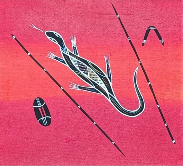 NEW &BUSH TUCKER Dreaming (GOANNA)" by Aboriginal artist REG PENGARTE ...