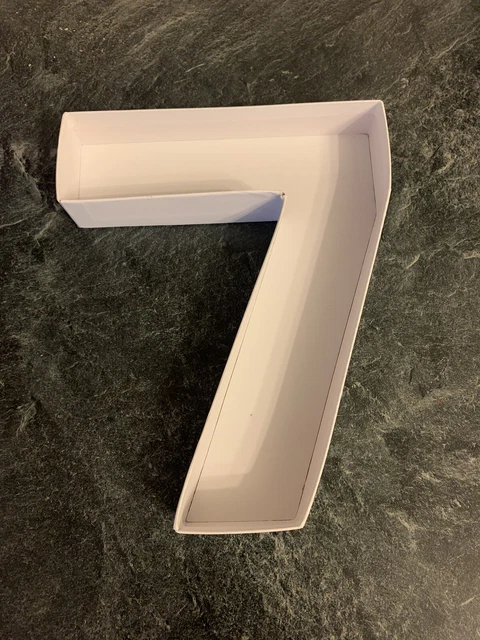 CARDBOARD FILLABLE NUMBERS 7 £6.99 - PicClick UK