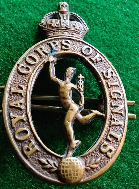 WWII ROYAL CORPS Of Signals Officer's All Bronze Beret Badge. EUR 7,59 ...
