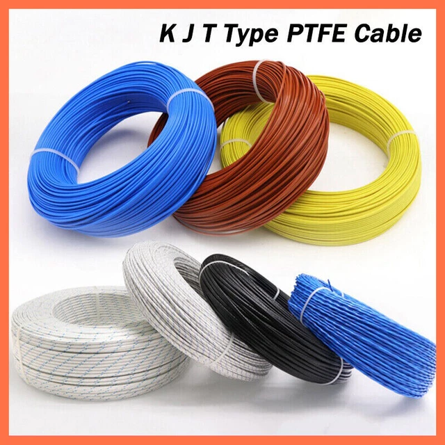 THERMOCOUPLE WIRE PTFE Compensation Multi-Stranded Cable Fiberglass ...