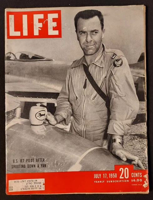 LIFE MAGAZINE JULY 17 1950 U.S. Jet Pilot After Shooting Down A Yak £49 ...