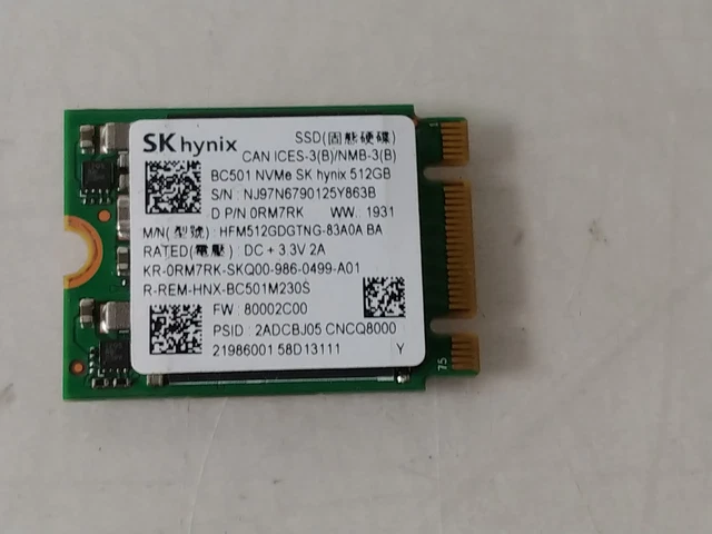 SK HYNIX BC501 HFM512GDGTNG 512 GB NVMe 30mm SSD EUR 27,56 - PicClick FR