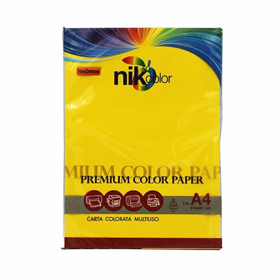 RISMA CARTA FOGLI colorati A4 80Gr 100ff - 5 Colori Forti ass ...