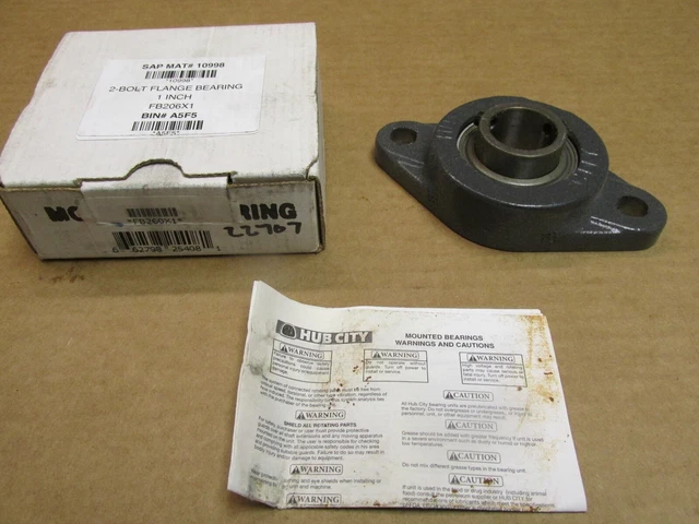 HUB CITY FB260X1 Flange Mount Bearing Unit 1" ID FB 260 X 1 SKF YAT-205 ...