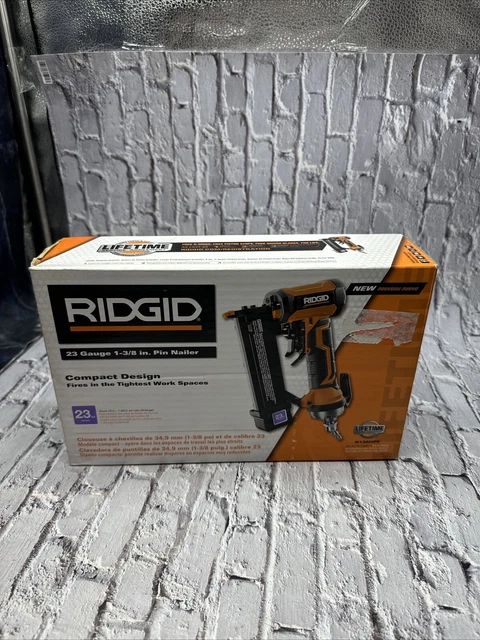 RIDGID PNEUMATIC 23-GAUGE 1-3/8 in. Headless Pin Nailer with Dry-Fire ...