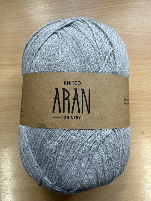 KNITCO ARAN COUNTRY Yarn Knitting Crotchet 1 X 400g Cream 007 Grey 800m ...
