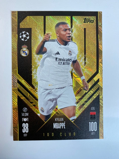 TOPPS MATCH ATTAX 2024-2025 Kylian Mbappe Real Madrid 100 Club EUR 1,19 - PicClick IT