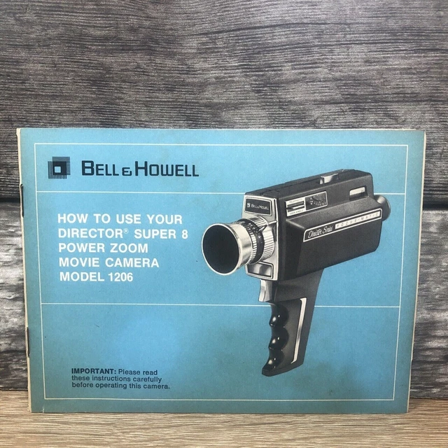 BELL AND HOWELL Super 8 Power Zoom Movie Camera Manual 1206 SDF $16.19 ...