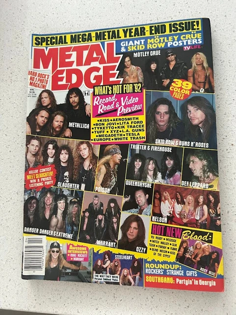 METAL EDGE MAGAZINE: April 1992 - Motley, Metallica, Skid Row, Def ...