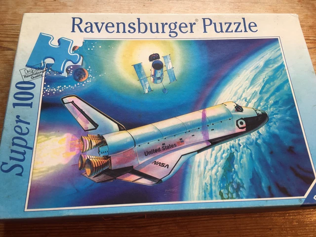 RAVENSBURGER SUPER 100 Pc Space Shuttle Jigsaw, Ref No 10 782 7. Quick ...