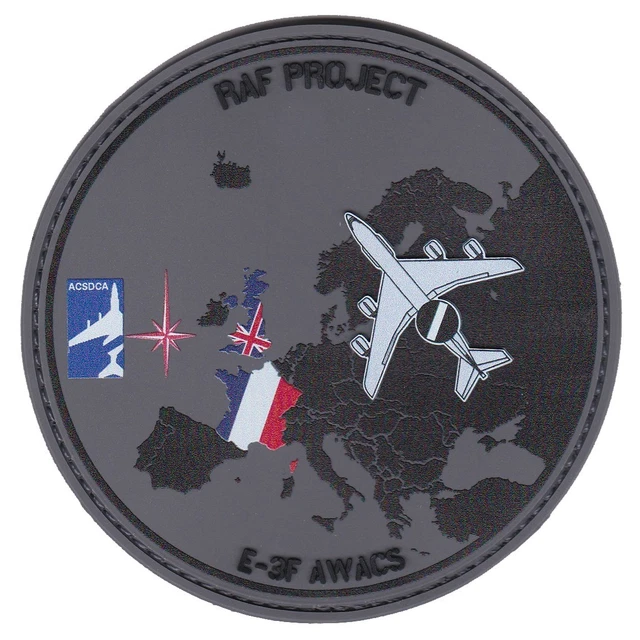 PATCH ARMÉE DE l'air french air force acsdca e-3f awacs raf project EUR ...