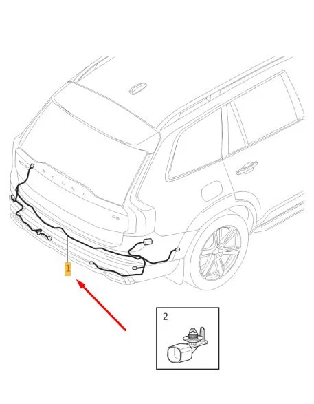 FAISCEAU DE CÂBLES de pare-chocs arrière VOLVO XC90 MK2 32359552 NEUF ...