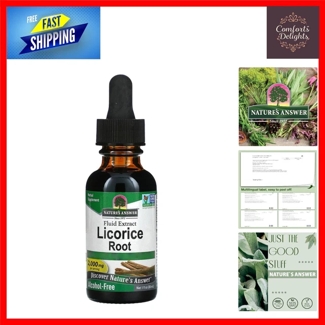 LICORICE ROOT EXTRACT 2000mg Drops, 30ml - Gluten Free & Lab-Tested £37 ...