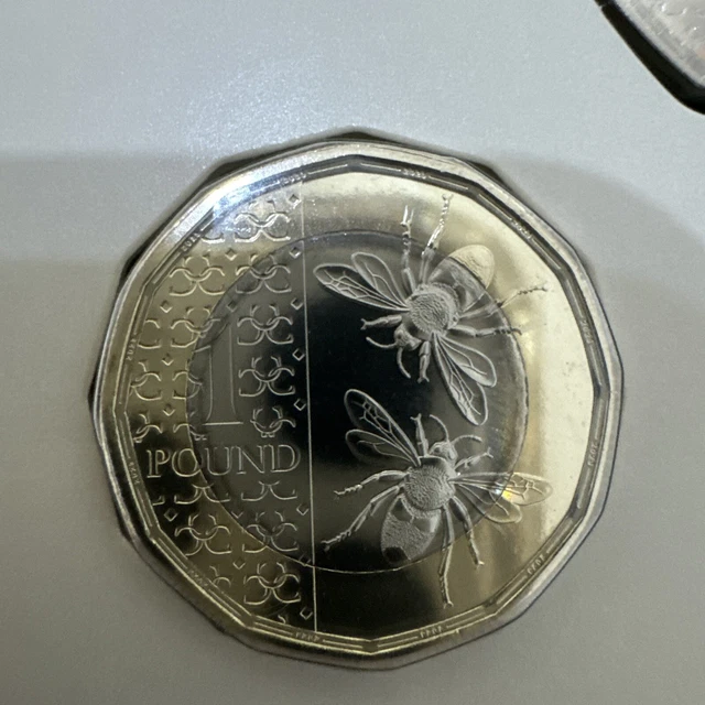 2023-KING CHARLES III £1 Coin-Bees With Privy Mark-Royal Mint Set ...