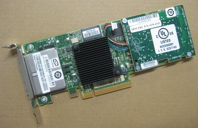 IBM LSI MR SAS 8880EM2 L3-25039-01D 43W4341 43W4343 SAS RAID Controller ...