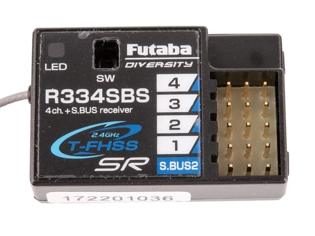 RÉCEPTEUR FUTABA R334SBS 2,4GHz T-FHSS Télémetrie R334 4PX 7PX 4P RC ...