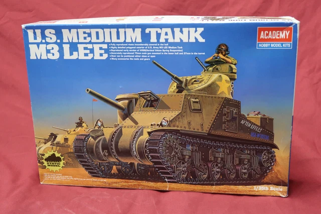 + ACADEMY M3 Lee WW2 US army medium tank full interior plastic model ...
