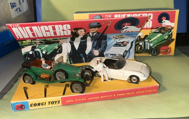 CORGI GS40 THE Avengers Gift Set 40 Emma Peel Lotus Elan Steeds Bentley ...