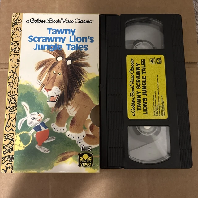 TAWNY SCRAWNY LION'S Jungle Tales VHS 1989 Vintage Golden Book Video ...