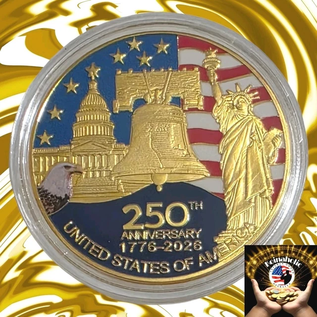 250TH ANNIVERSARY UNITED States Of America 1776-2026 Commemorative Coin ...